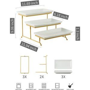 Dining | Large 3 Tier Serving Tray With Serving Stand Serving Dishes 12 ...